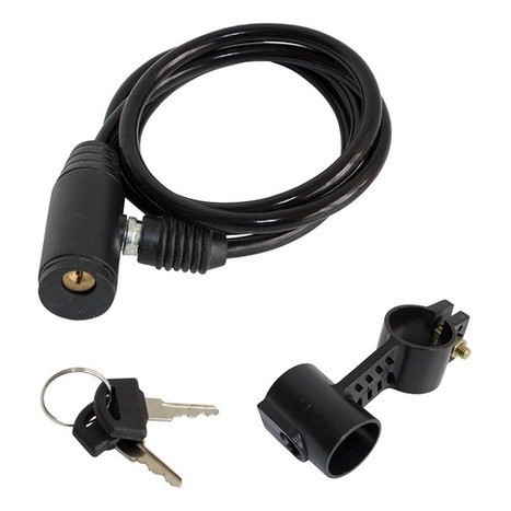Cadeado Aço Bike 6mm X 1000mm Preto Com Suporte 2 Chaves absolute ...