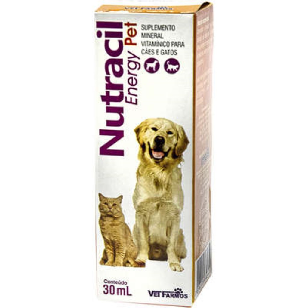 Nutracil Energy Pet 30mL é o suplemento mineral e vitamínico ideal para ...