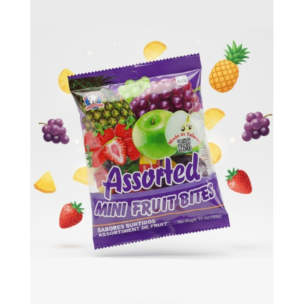 Gelatina Sabor Frutas Mistas Assorted Mini Fruit Bites ABC 300g ...