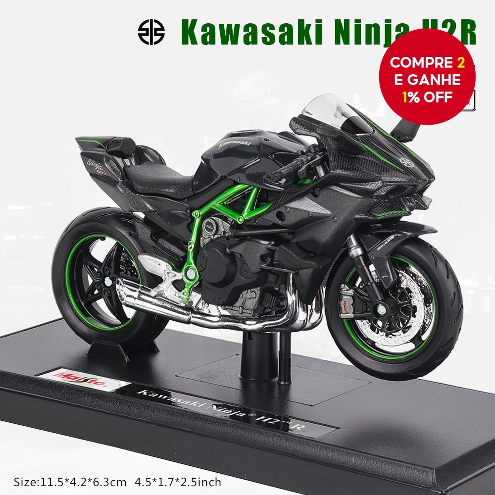 Maisto 1:18 Kawasaki Ninja H2R KLR 650 10R modelo de moto de liga ...