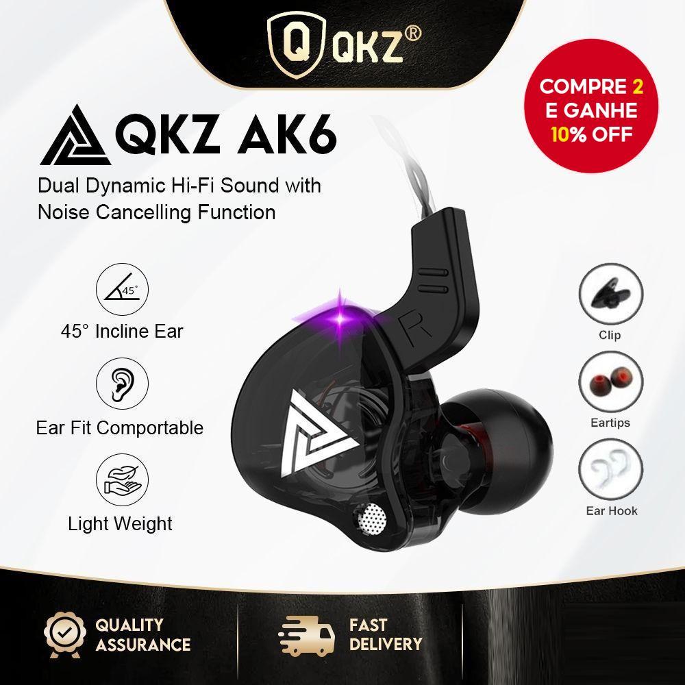 QKZ AK6 - Fones de Ouvido Esportivos AK6-X de Alta Qualidade com ...