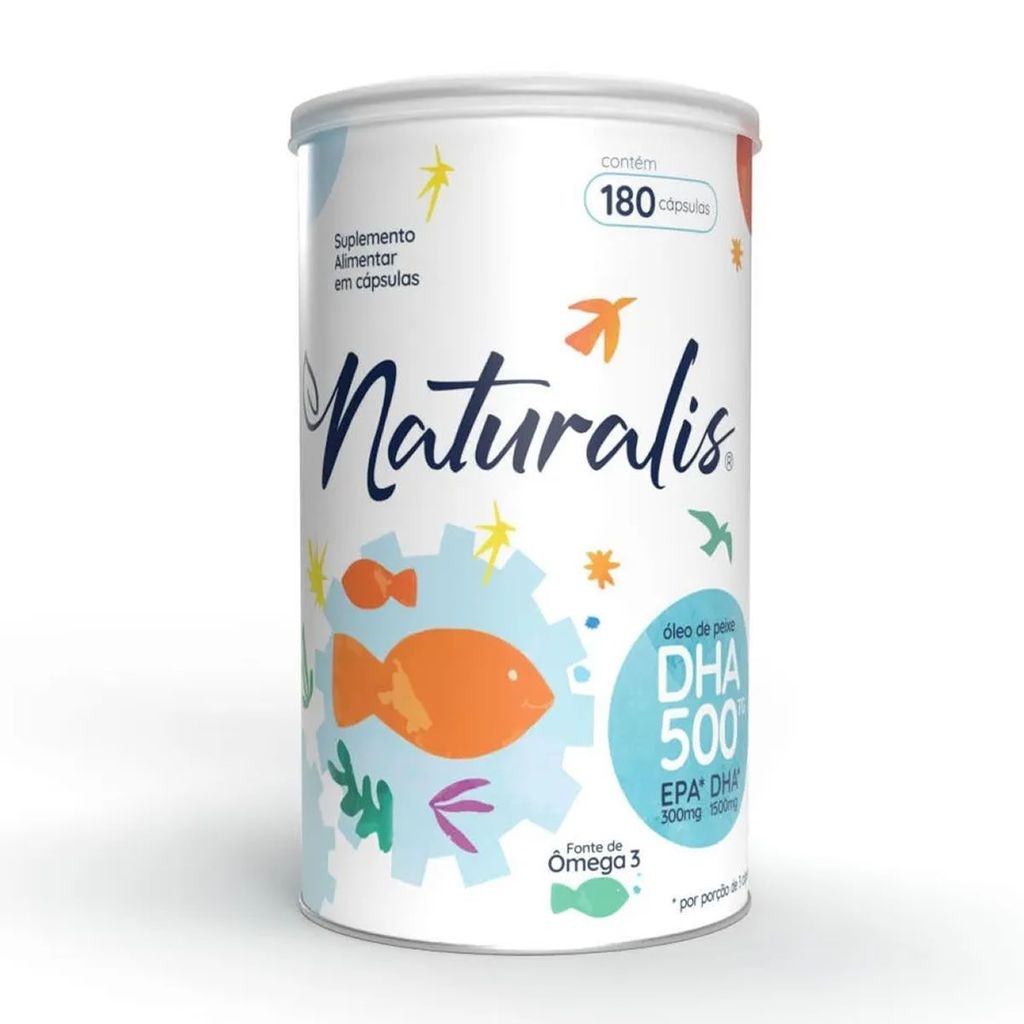 Omega 3 DHA 500 - 180 Cápsulas - Naturalis | Shopee Brasil