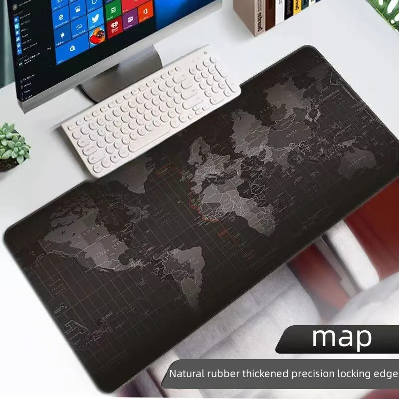 Mouse Pad Grande Mapa Mundial Antiderrapante Impermeável Gamer ...