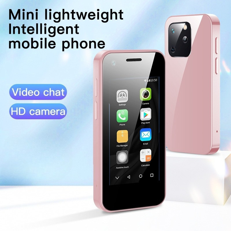 3G XS13 Android 9.0 Pequeno Celular Quad Core CPU SmartPhone Super Mini Cartões Duplos Para ...