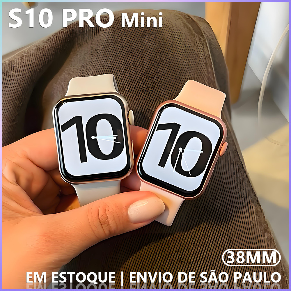 NOVO Smartwatch Original S10 Pro Mini - Tela 38mm, Monitor Pressão ...