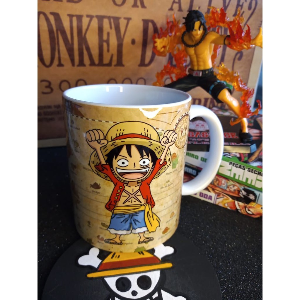 Caneca personalizada porcelana - anime One Piece Chibi Luffy Zoro Law ...
