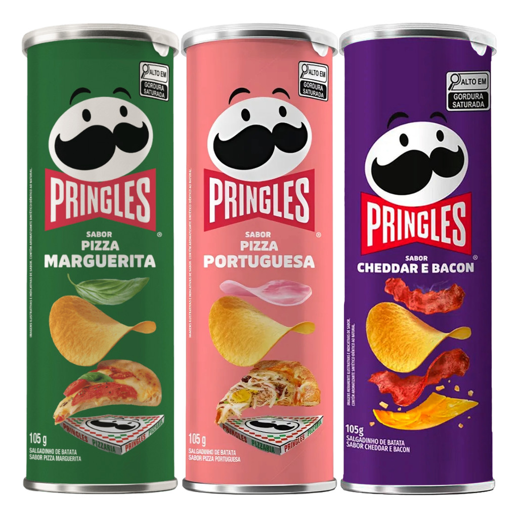 Batata Pringles Tubo 105g C/ 6 Unidades - Sabores | Shopee Brasil