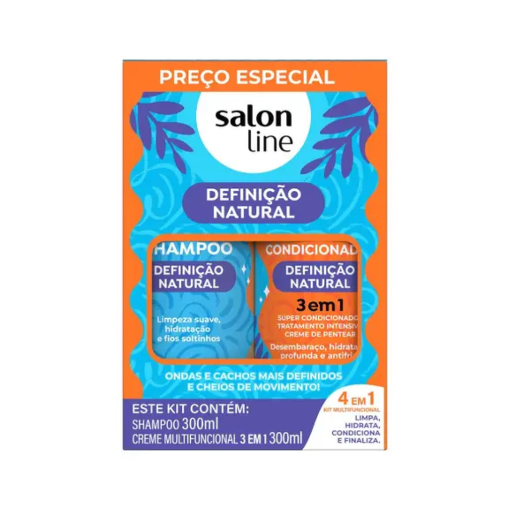 Kit Shampoo + Creme Multifuncional Salon Line Definição Natural ...
