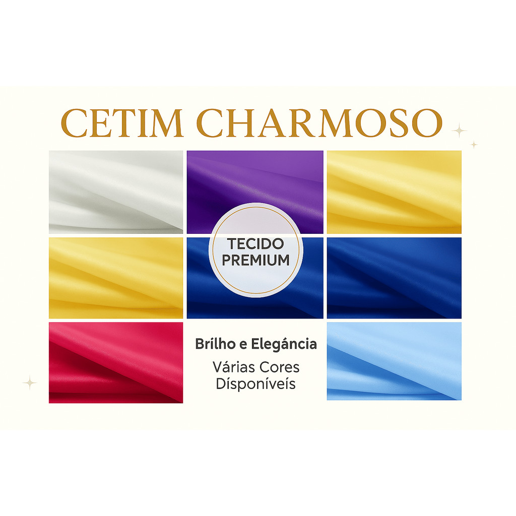Cetim Charmouse 100% Poliéster Brilho Acetinado Forro Tecido Capa ...
