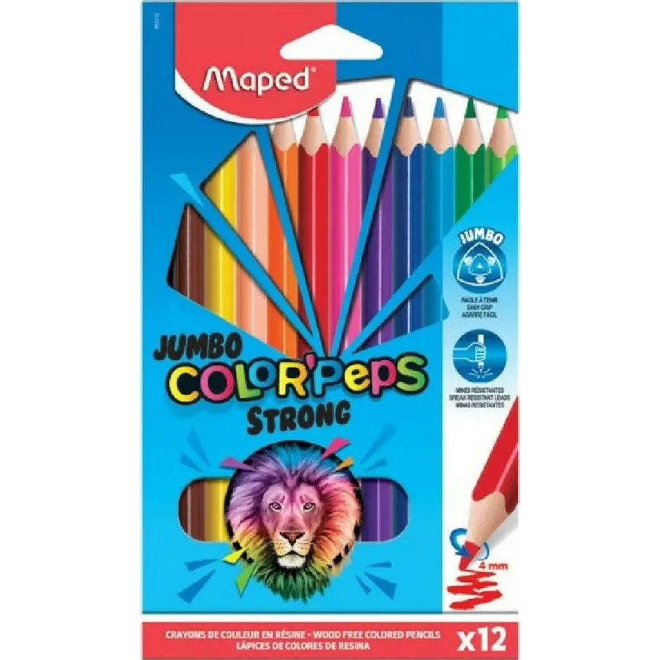 LAPIS DE COR 12 CORES JUMBO COLOR PEP MAXI 863312 MAPED | Shopee Brasil