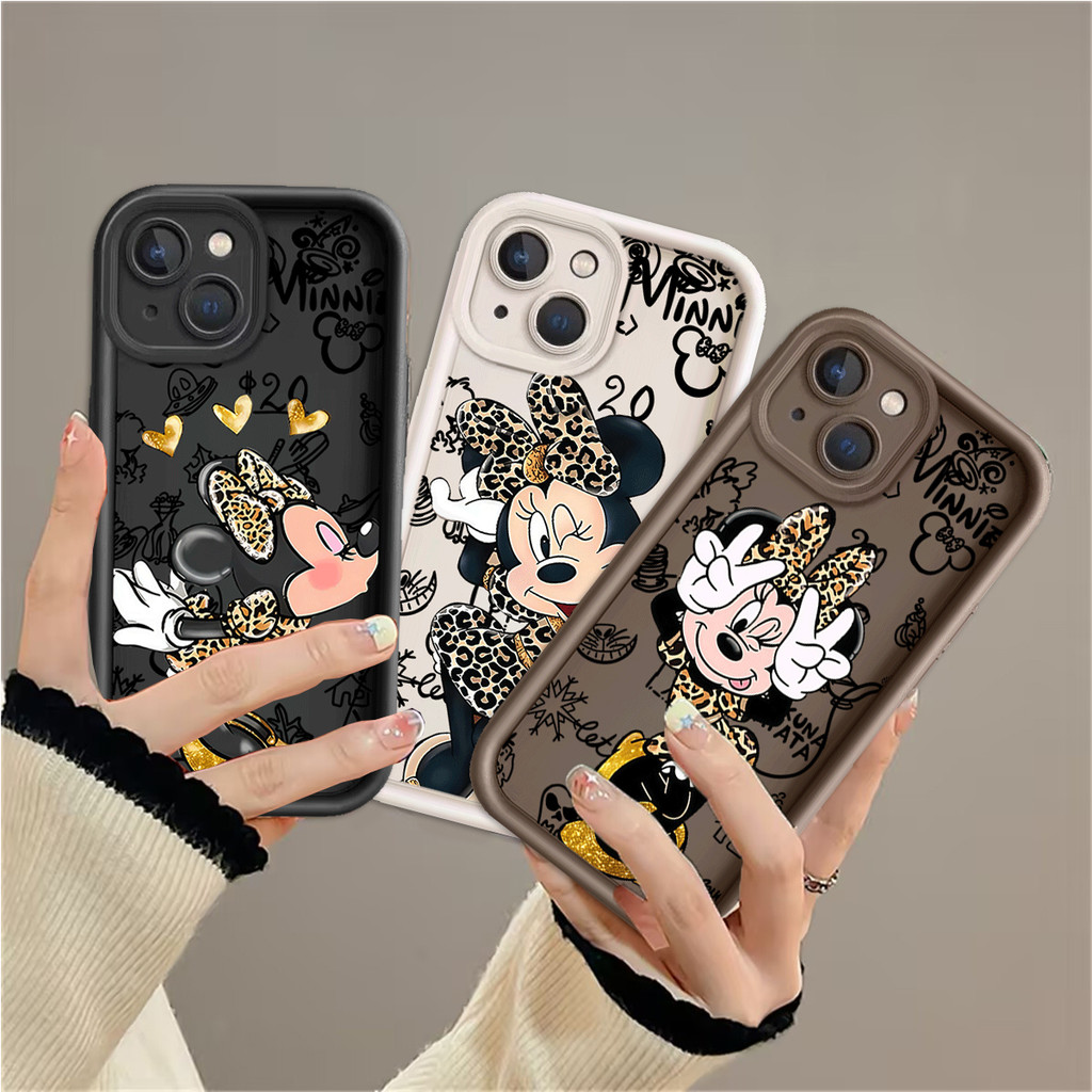 Capa Fofa De Leopardo Minnie Mouse Para Xiaomi Redmi 15C 15 14C 13C 13 ...
