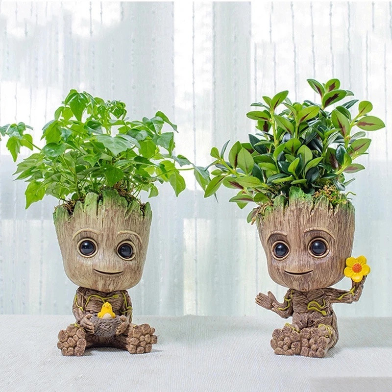 Vaso de Flores Baby Groot Plantador de Suculentas Brinquedo Personagem ...