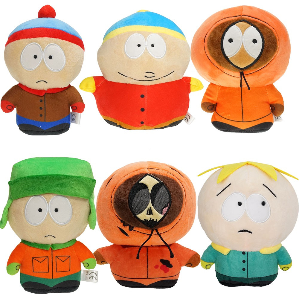 6 Brinquedos de Pelúcia de Anime Cartoon South Park Stan Marsh Kyle ...