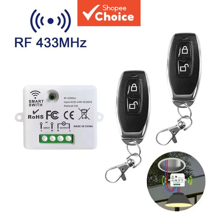 Interruptor de Controle Remoto Sem Fio RF 433MHz Smart Home 110V 220V ...