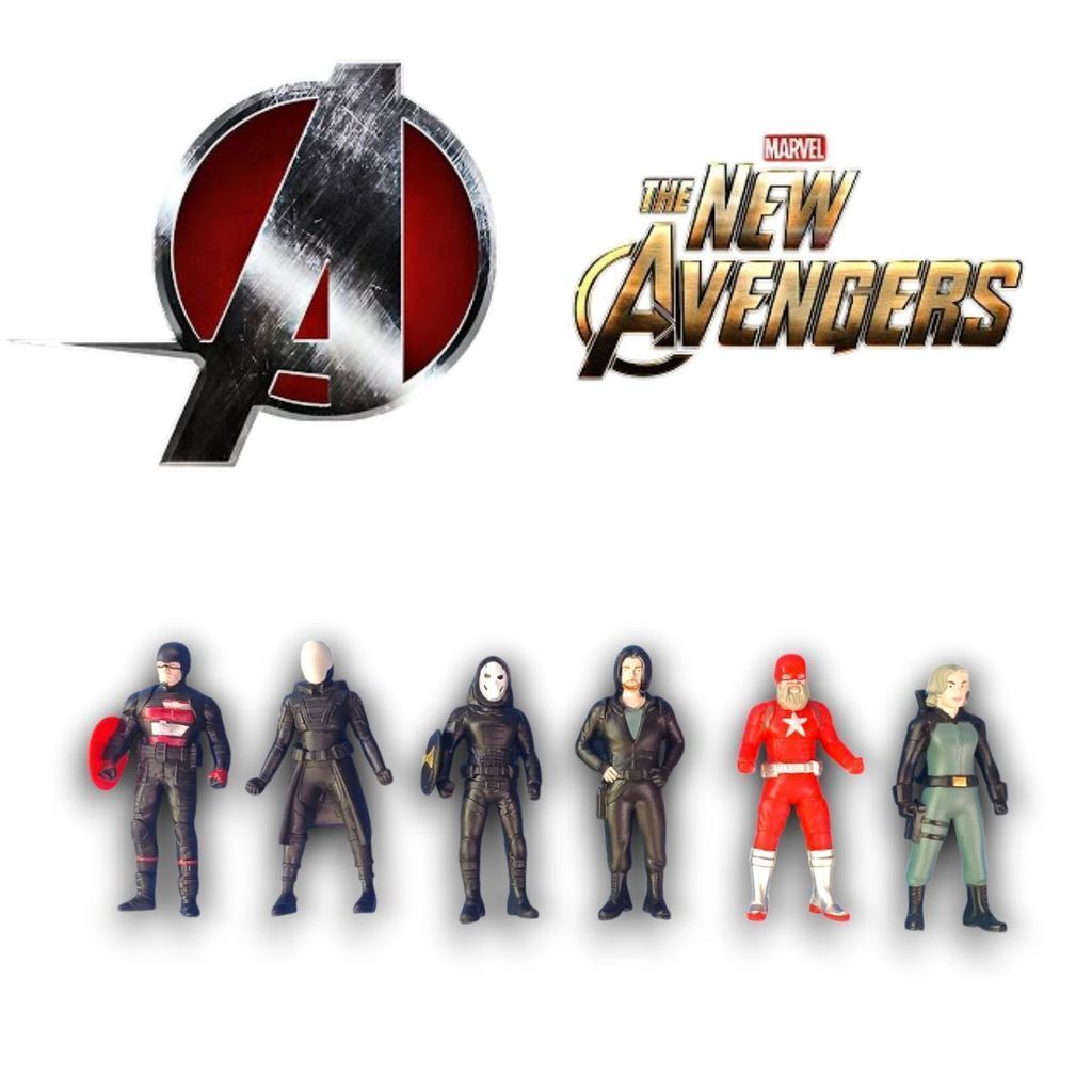 Kit 6 Bonecos Novos Vingadores Thunderbolts Marvel Colecionáveis ...