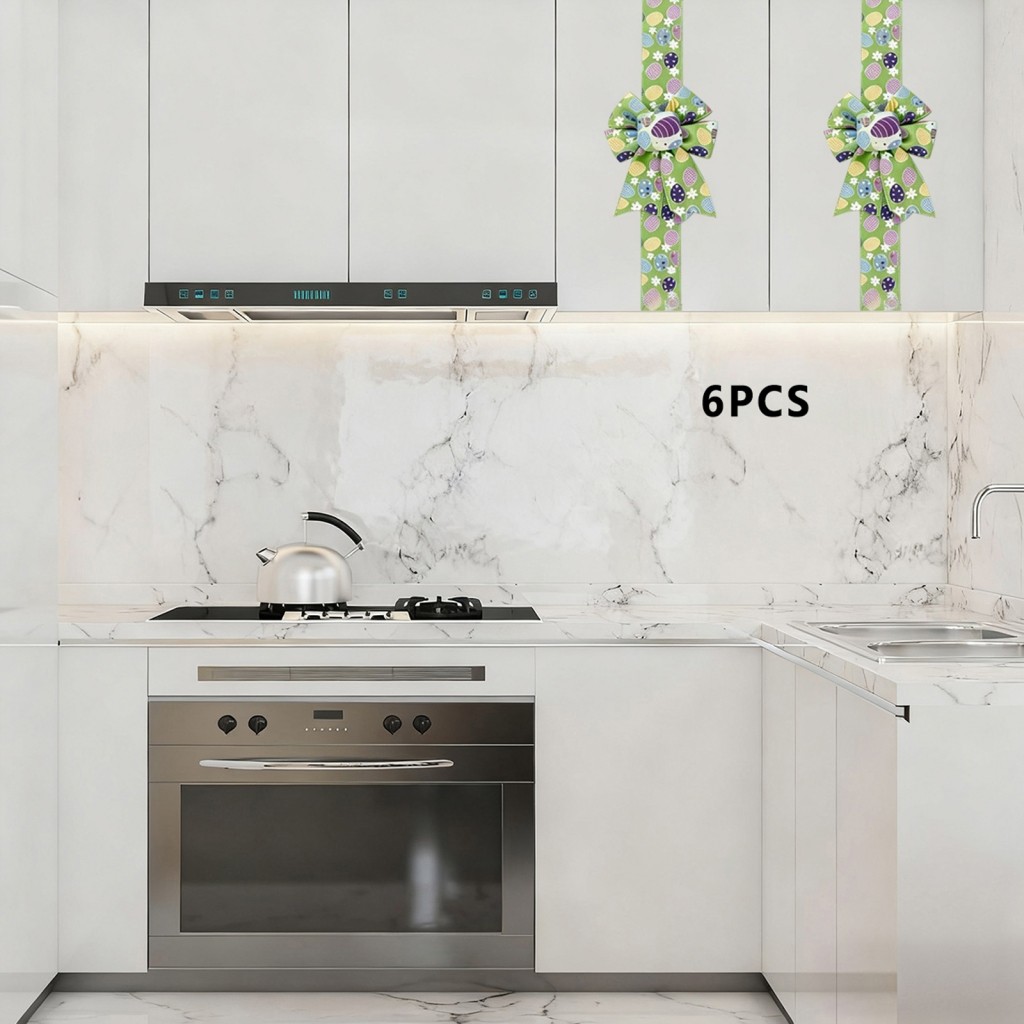6 Pçs Arcos De Armário De Páscoa Para Cozinha Colorido Ovo Impressão ...