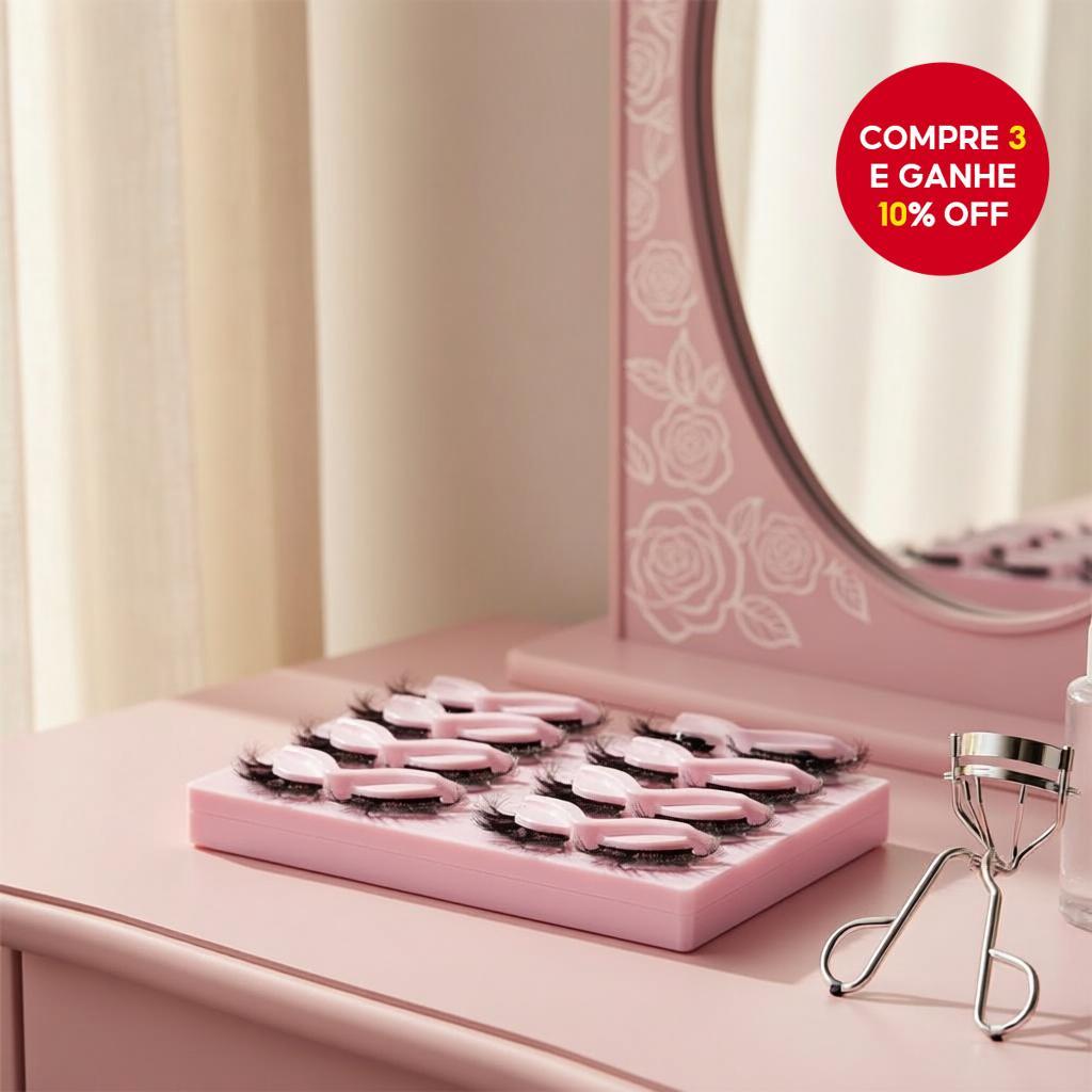 Cílios Volumosos - 5 Pares, Denso Natural, Penas, Caído, Mink-Like ...