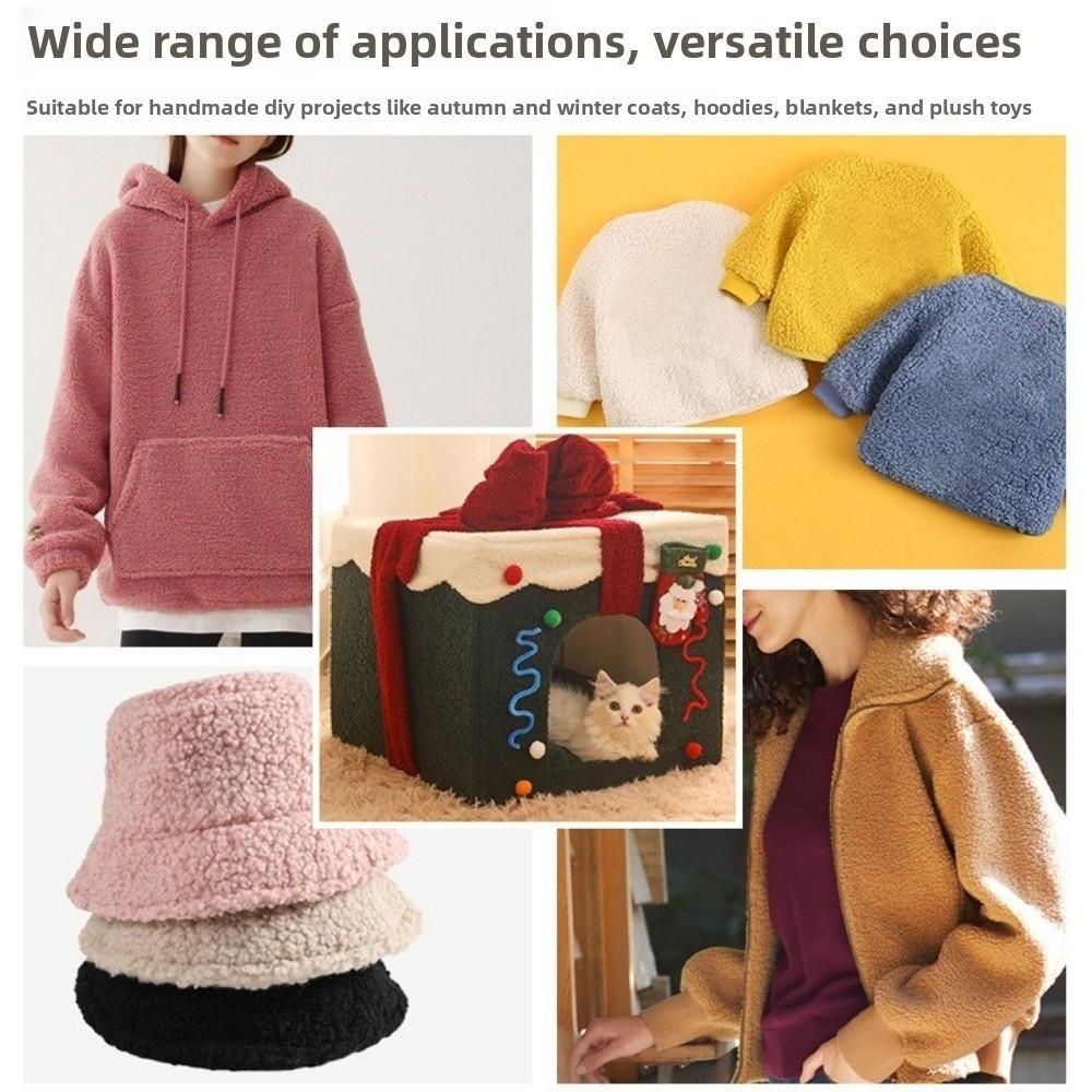 Tecido De Lã Coral AROLI , De Cordeiro Falso De Pelúcia 160x100cm ...