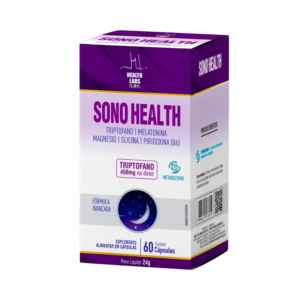 Sono Health 60 cápsulas - triptofano, melatonina, magnesio, glicina e ...