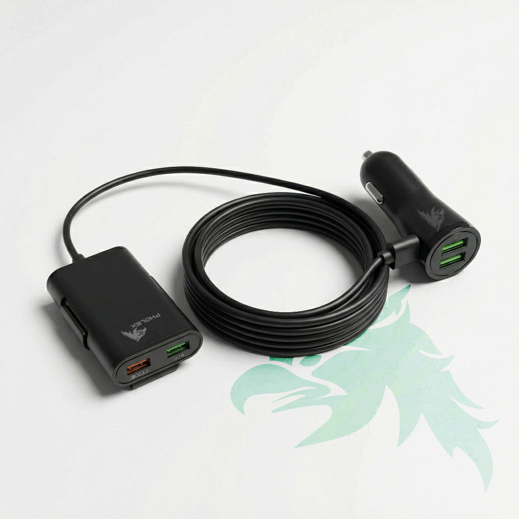Carregador Veicular 36w Carro Caminhão Passageiro Com Extensor 4 Portas ...