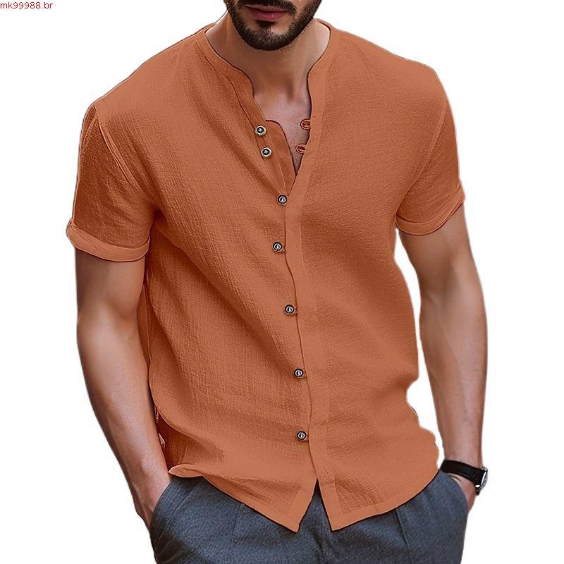 Bacalhau Curto sved Moda Verão casual Algodão E Linho top | Shopee Brasil