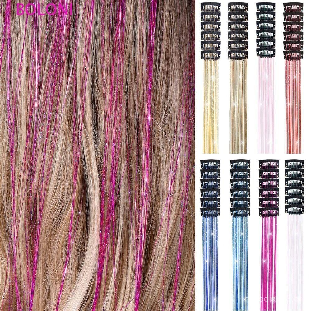 6 Peças de Acessórios para Cabelo, Clipe de Glitter em Extensões de ...