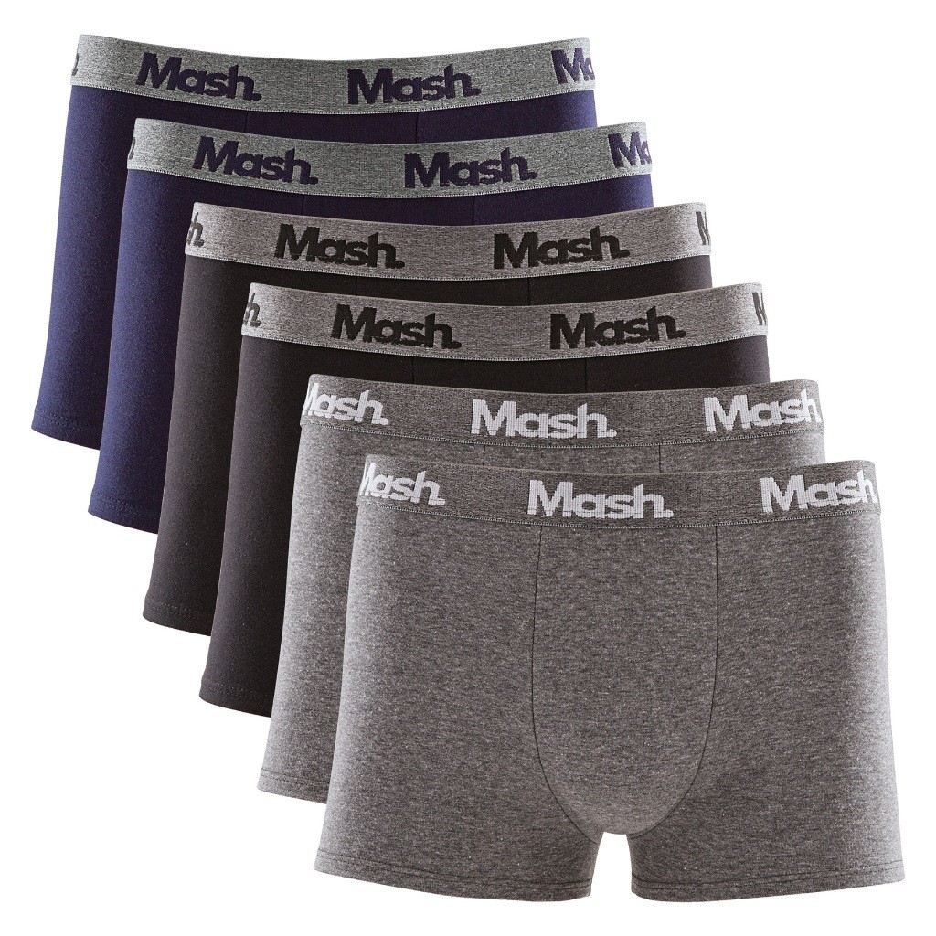 Kit 6 Cuecas Mash Box Boxer Cotton Algodão Original | Shopee Brasil