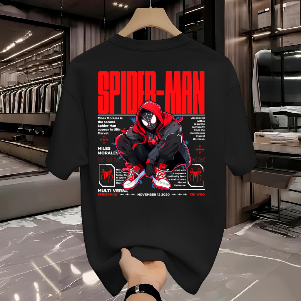 Camiseta Streetwear Confortável Camisa Spider Man Tendência Estampa T ...