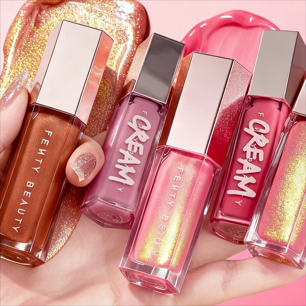 Moda Fenty Beauty Lip Glaze Umedecer Brilho Glitter Plumper Maquiagem ...