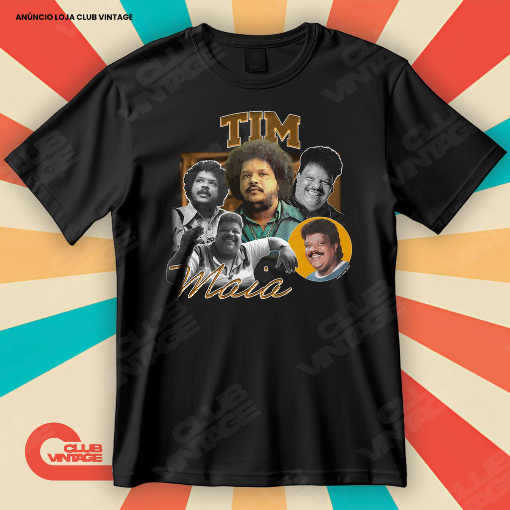 Camiseta Tim Maia Rei Soul MPB Blusa Camisa Cantores 100% Algodão ...
