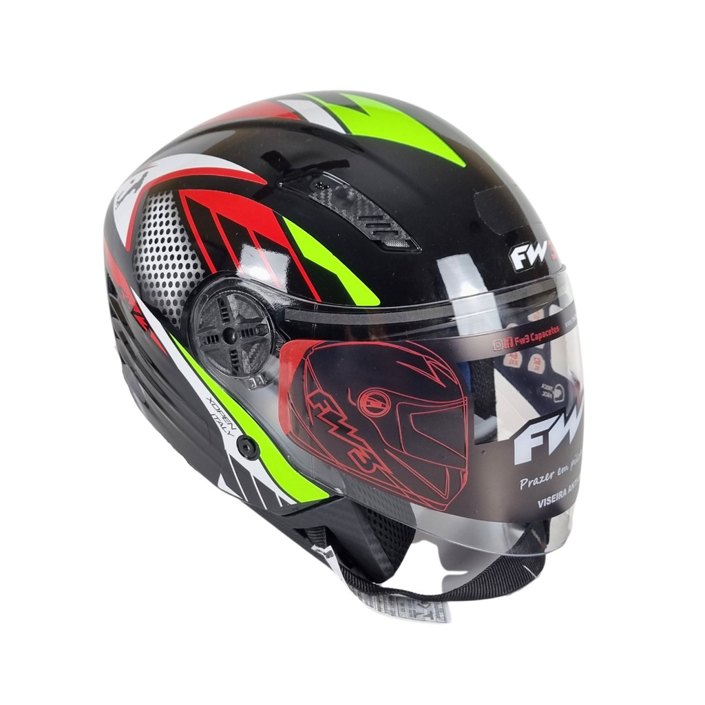 Capacete FW3 X Open Preto/Italia | Shopee Brasil
