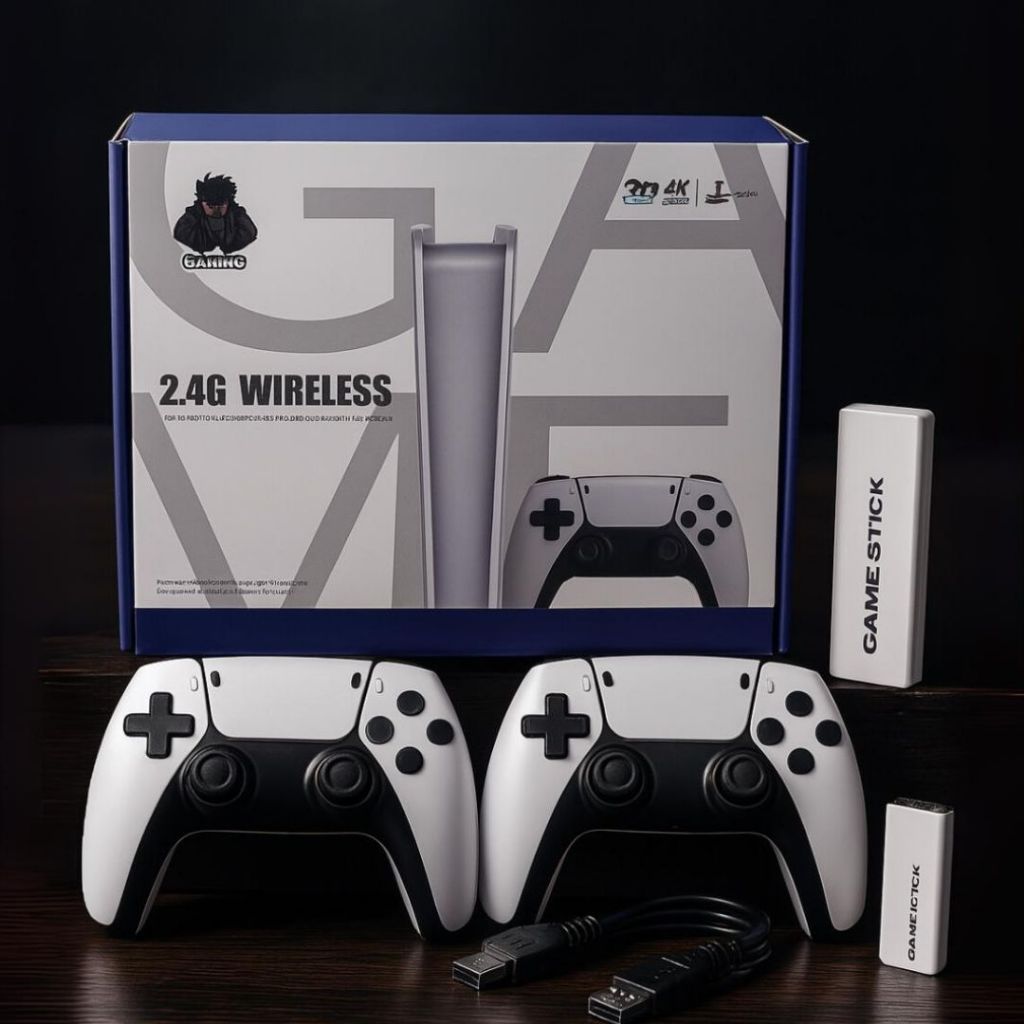 Game Stick TV 4K Modelo PS5 Mini com 2 Controles – Milhares de Jogos ...