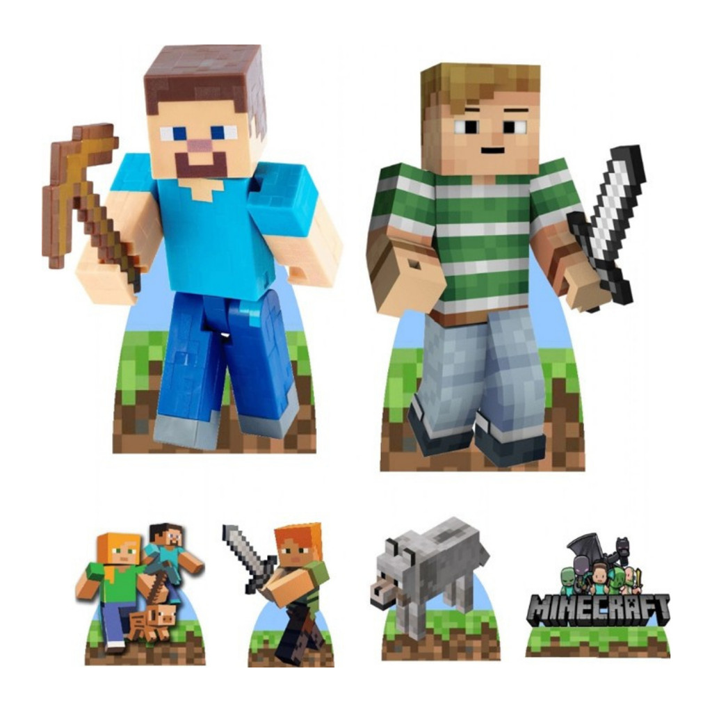 Kit Displays De Festa em MDF Tema MINECRAFT | Shopee Brasil