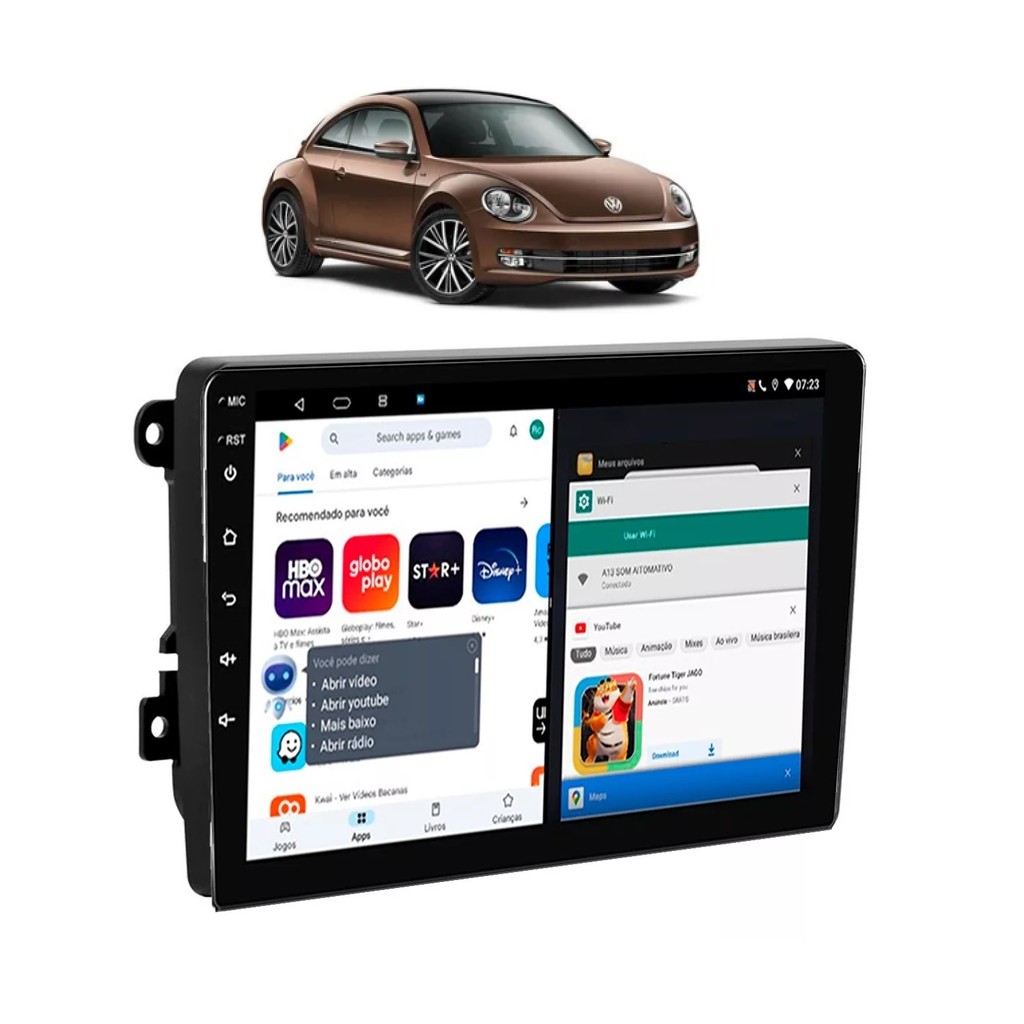 Kit Multimídia Fusca 2011 / 2019 9 Pol Android Carplay 2/32GB - 915BR ...
