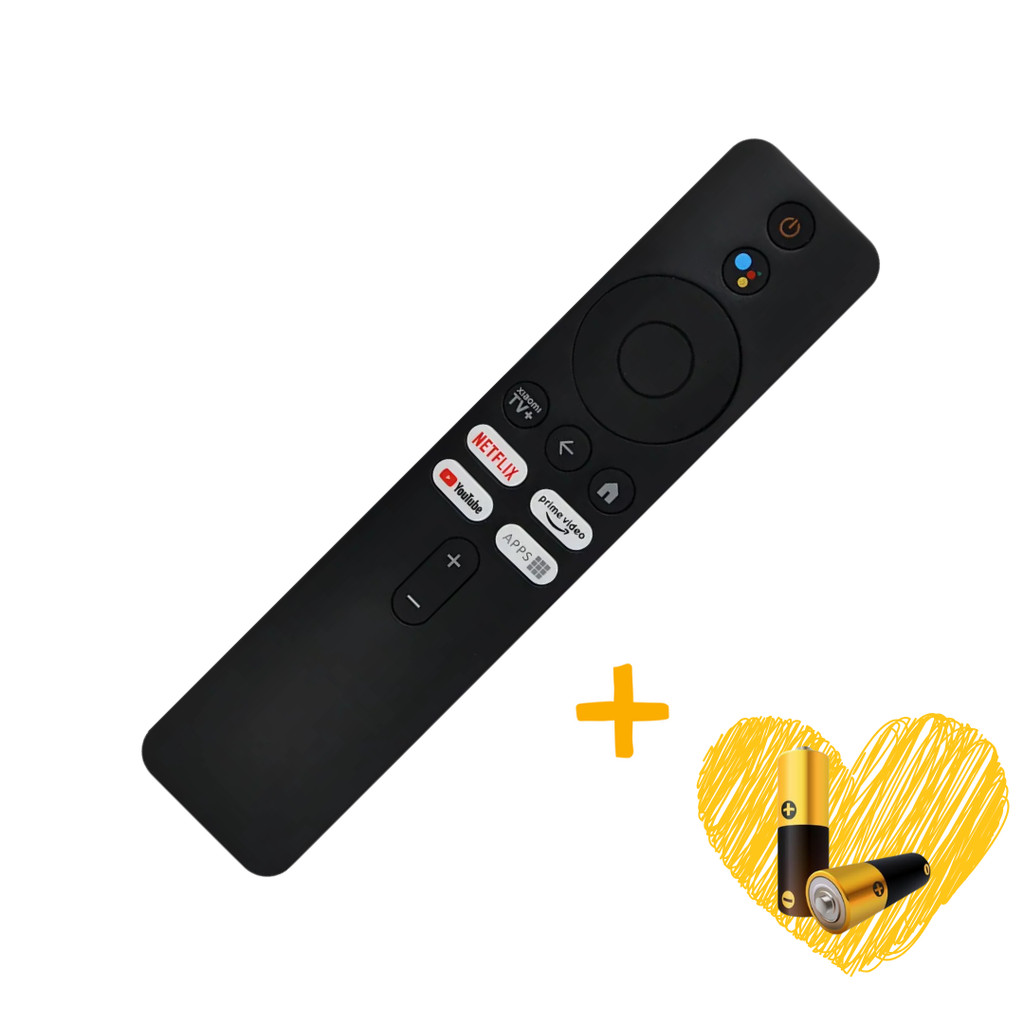 Controle Remoto Compatível Mi Box Stick Tv 4k Comando De Voz Com Pilhas ...