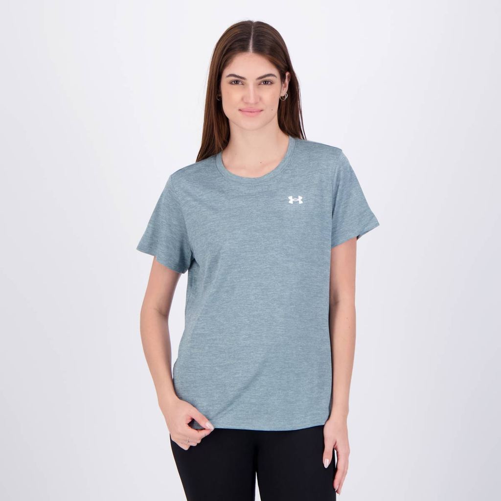 Camiseta Under Armour Tech Logo Azul | Shopee Brasil