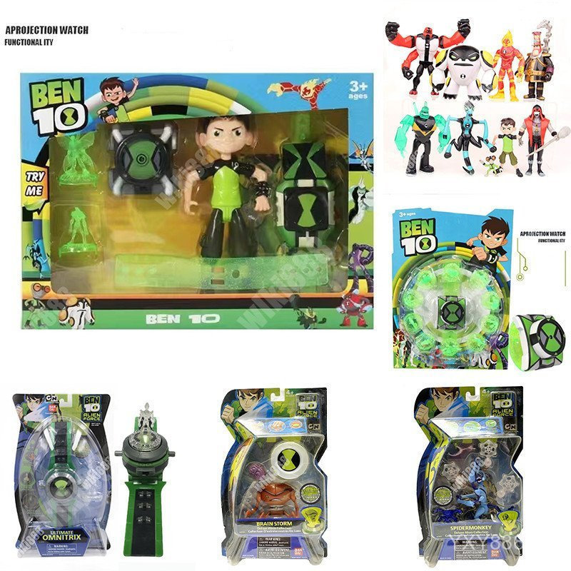 Figura De Ação Ben Tennyson Omnitrix Relógios 10 Heatblast Way Grande ...