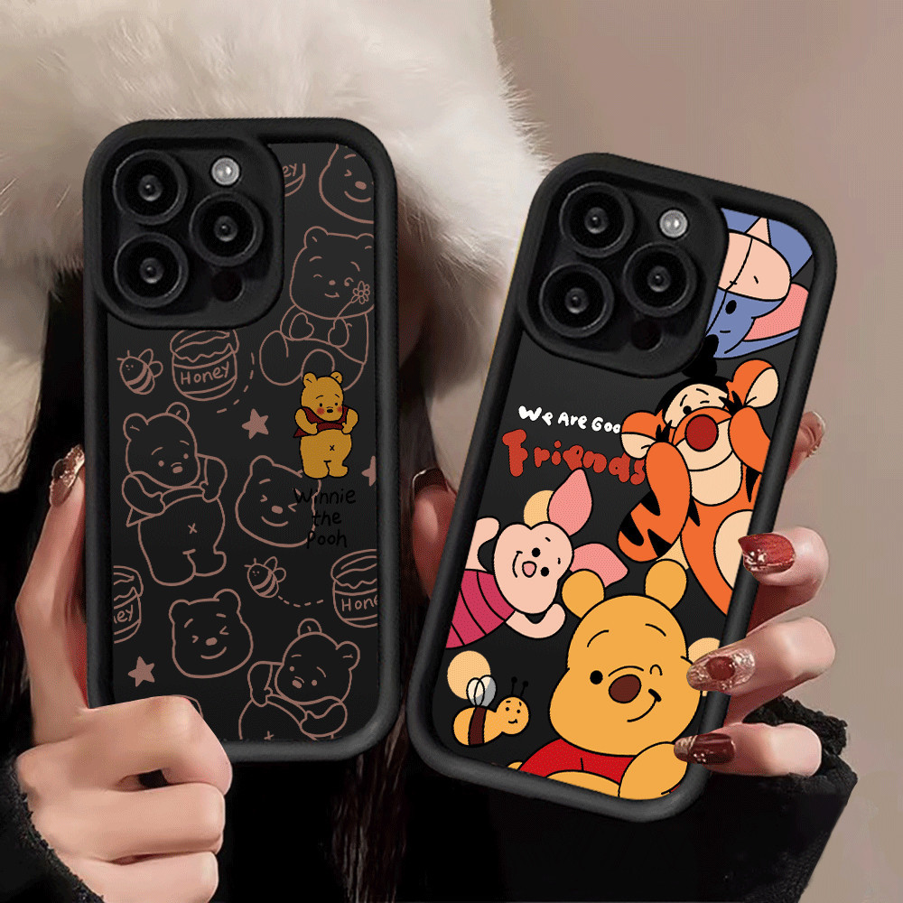 Capinha capa Silicone Ursinho Lindo para Redmi Poco X 6 7 M4 Pro Note 10 11 12 13 14 15 C S Pro ...