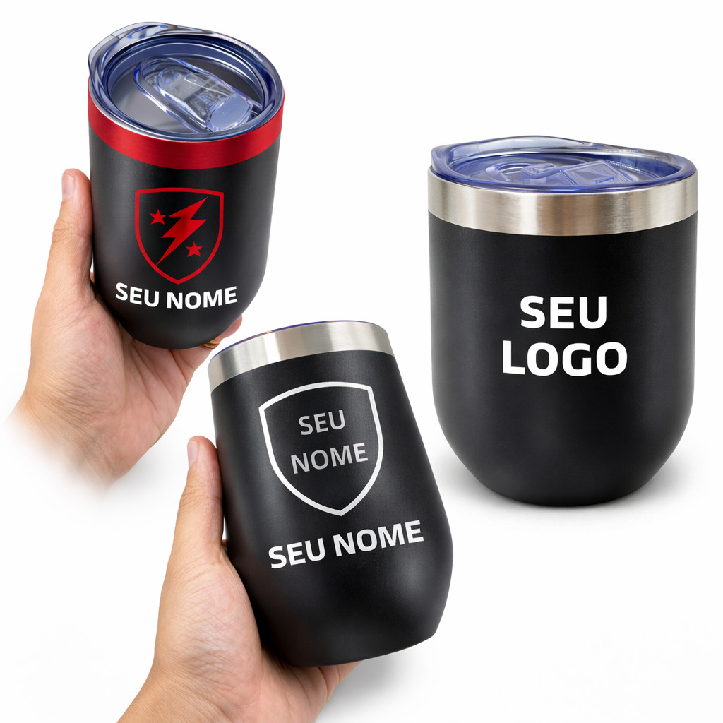 Copo Cuia Térmico Personalizado 320ml em Inox – Nome, Time ou Logo ...