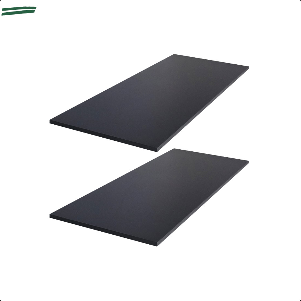 Kit 2 Prateleira Preta 90X40 Tampo Tabua Mdf Organizadora Decoração ...