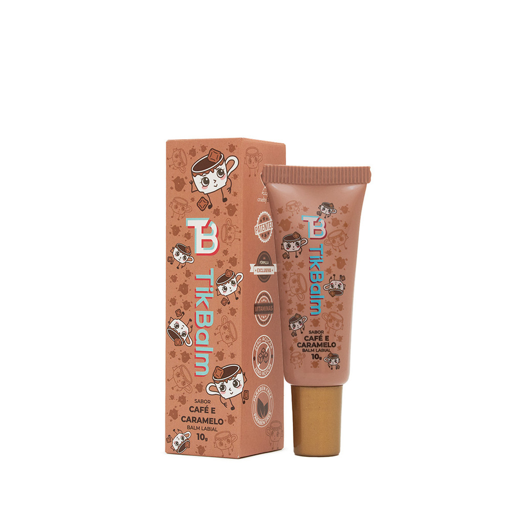 Balm Labial Café e Caramelo com 10g Tik Balm | Shopee Brasil