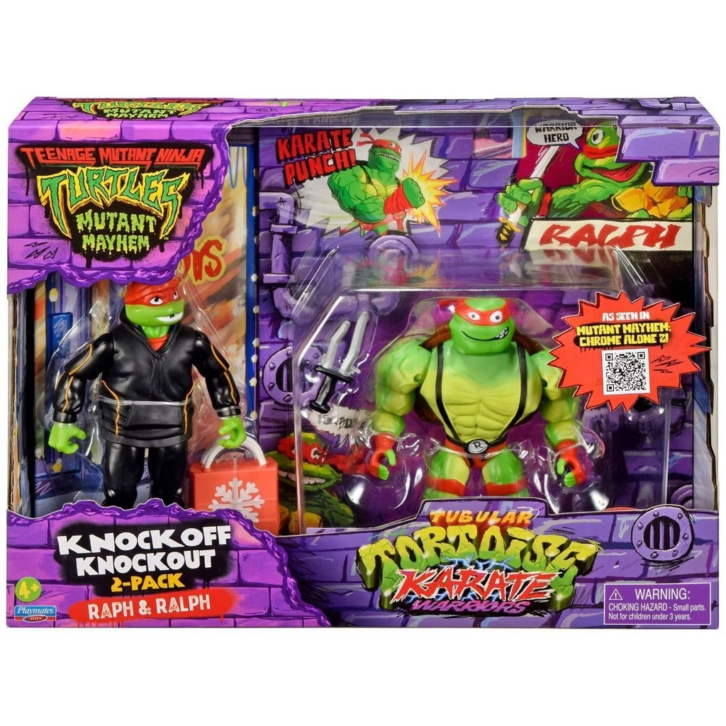 RAPH & RALPH TMNT Mutant Mayhem Knock Off Knockout 2 Pack Novo | Shopee ...