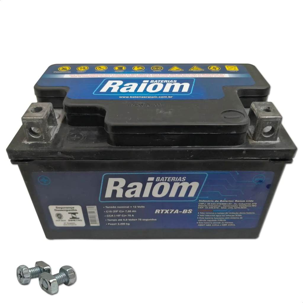 Bateria Raiom RTX7A-BS | Shopee Brasil