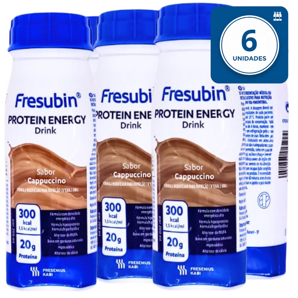 Fresubin Protein Energy Cappuccino 200ml Kit 6 | 300 kcal 20g Proteína ...