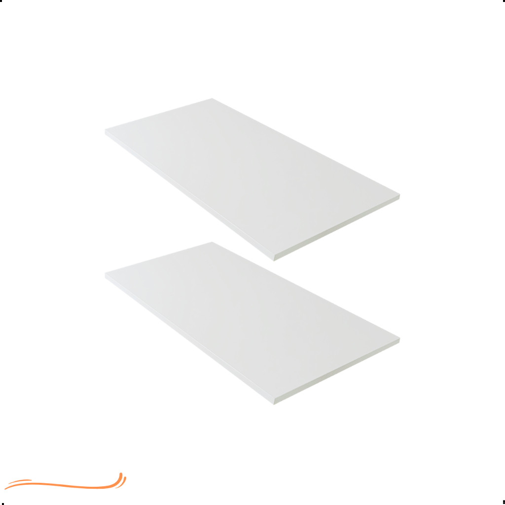 Kit 2 Prateleira Branca 60X35 Tampo Tabua Mdf Organizadora Decoração ...
