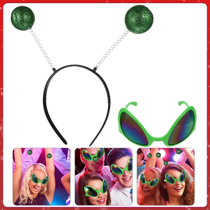 Fantasia Alien Et Alienigena Extraterrestre Marciano Óculos + Tiara ...
