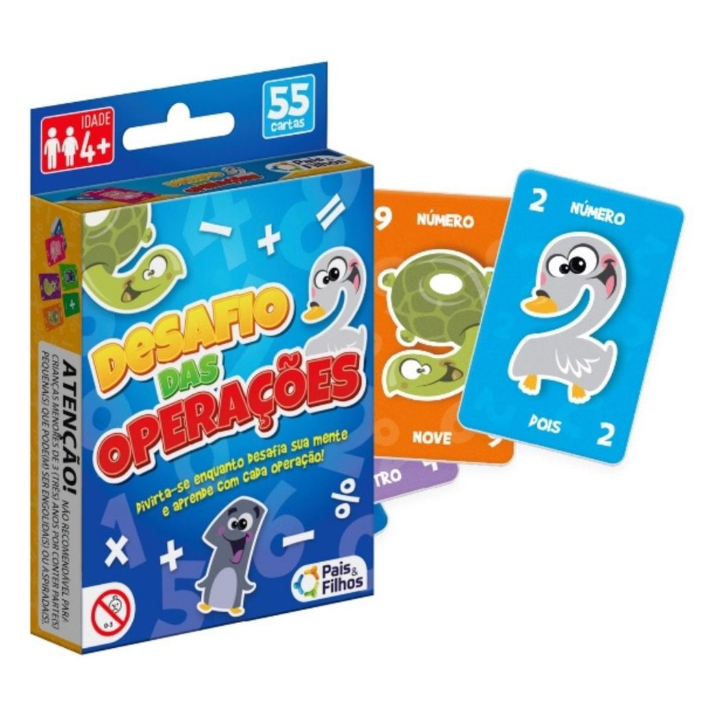 Jogo de Cartas Desafio Das Operações Matemática Educativo Pedagógico ...