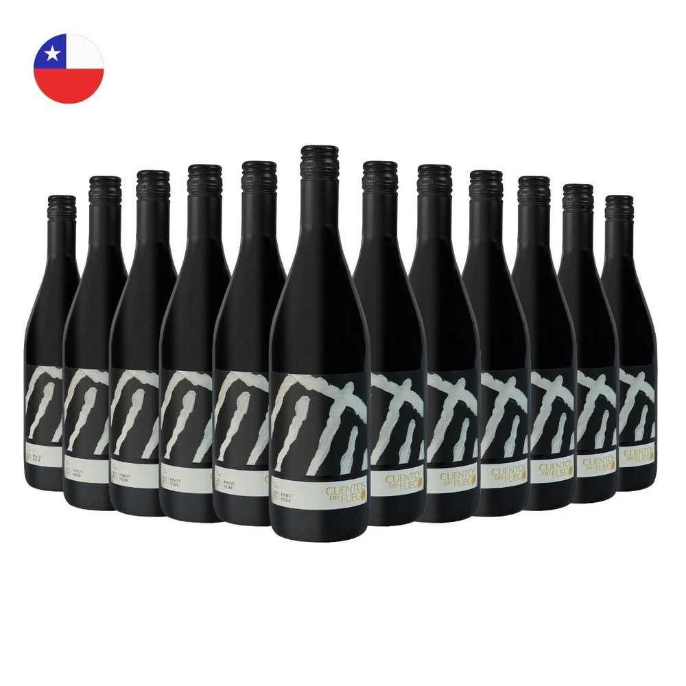 Kit com 12 Vinhos Chilenos Tinto Seco Pinot Noir 750ml Cuentos del ...