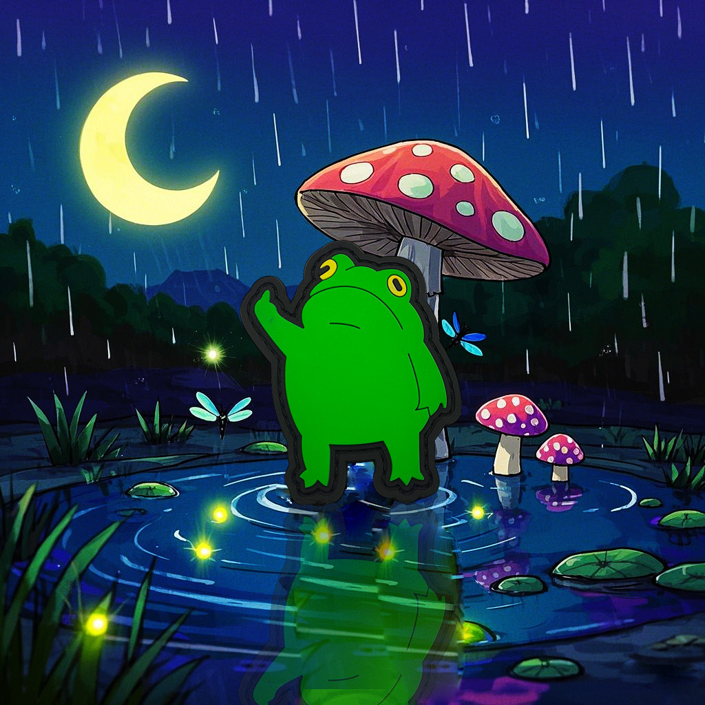 Fornecimento transfronteiriço atacado guia noturno-sapo verde sob a lua ...