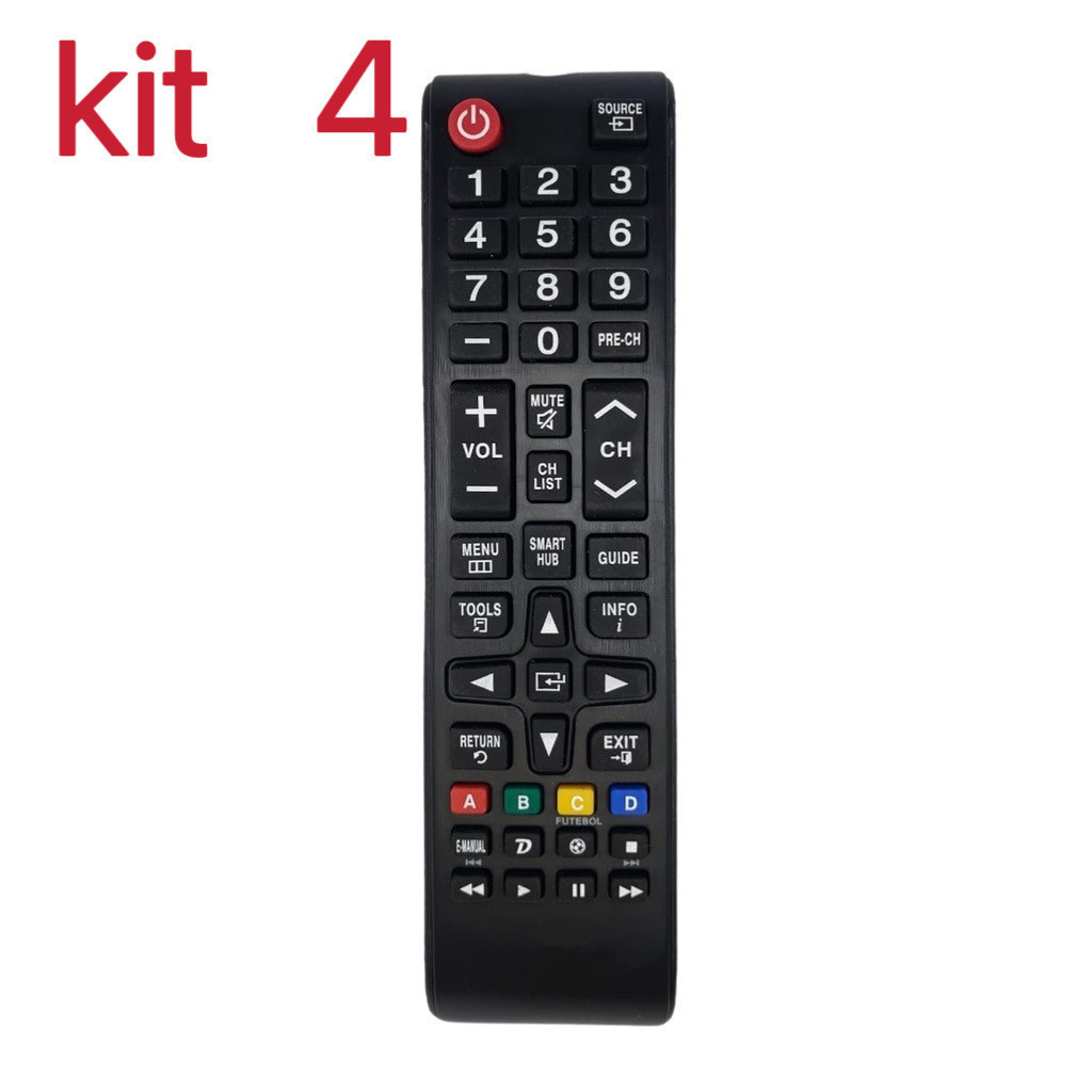Kit 4 Controles Remotos Samsung Smart TV Hub 7028 Compatível Pronto ...